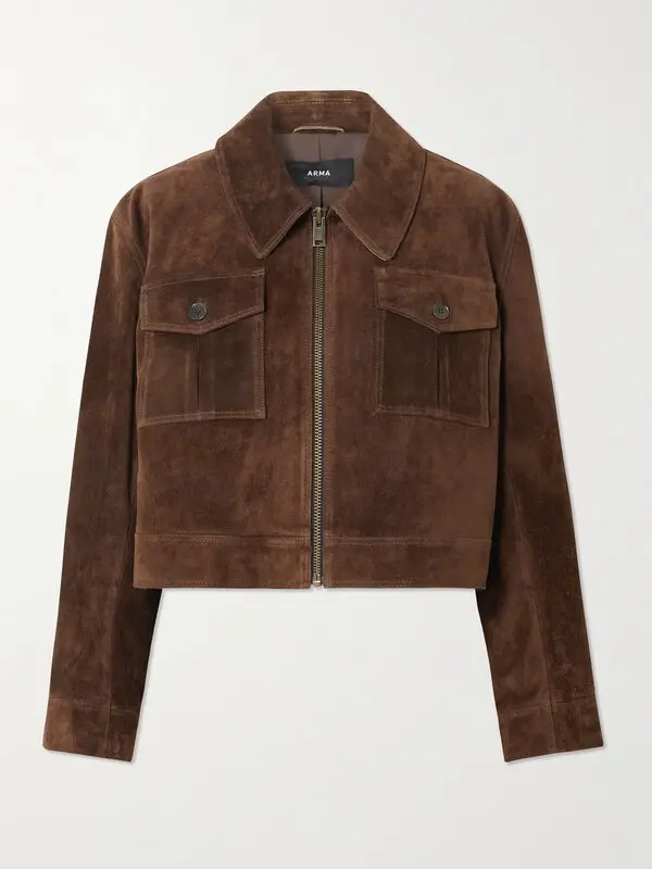 ARMA Helen Cropped Suede Jacket