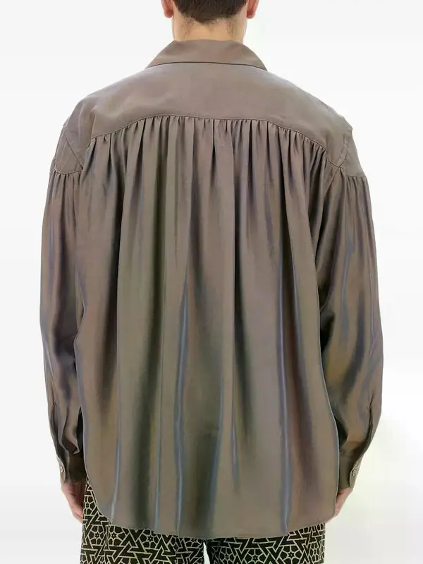 AIE Gathered Buttoned Shirt