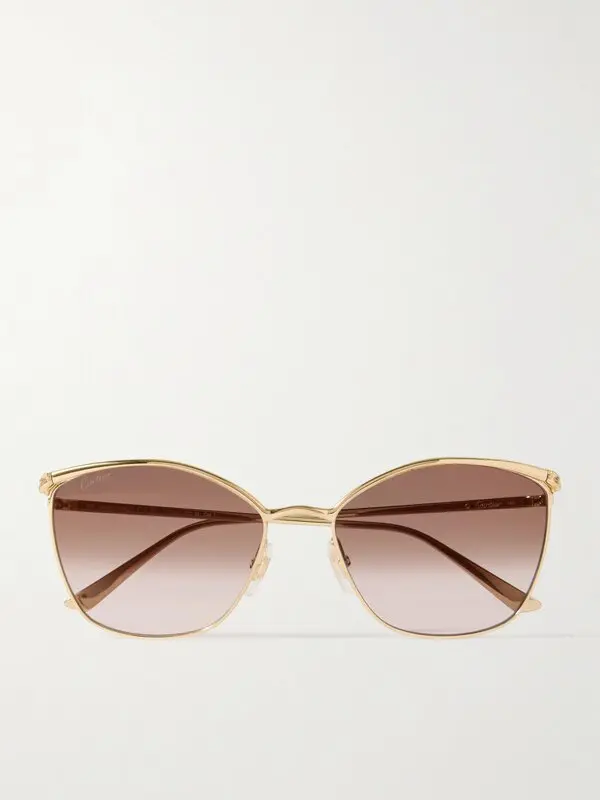 CARTIER Panthère Classic Cat-eye Sunglasses - Gold