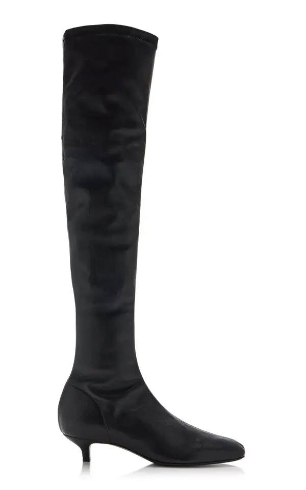 TOTEME Day Leather Over-the-knee Boots - Black