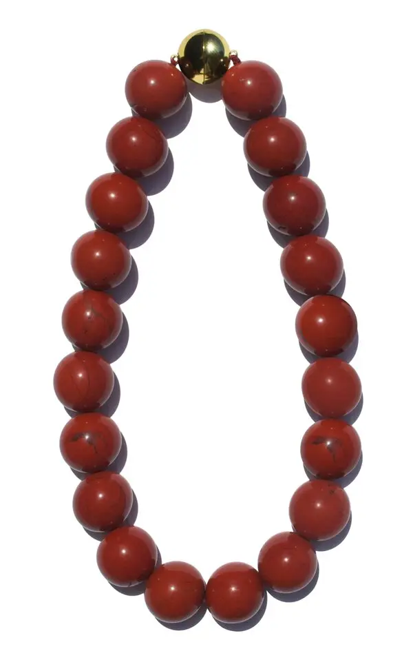 Vertigo Gold-plated Vermeil Poppy Jasper Choker Necklace