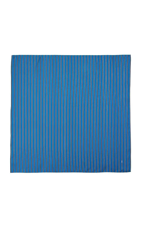 TOTEME Striped Silk Scarf - Blue
