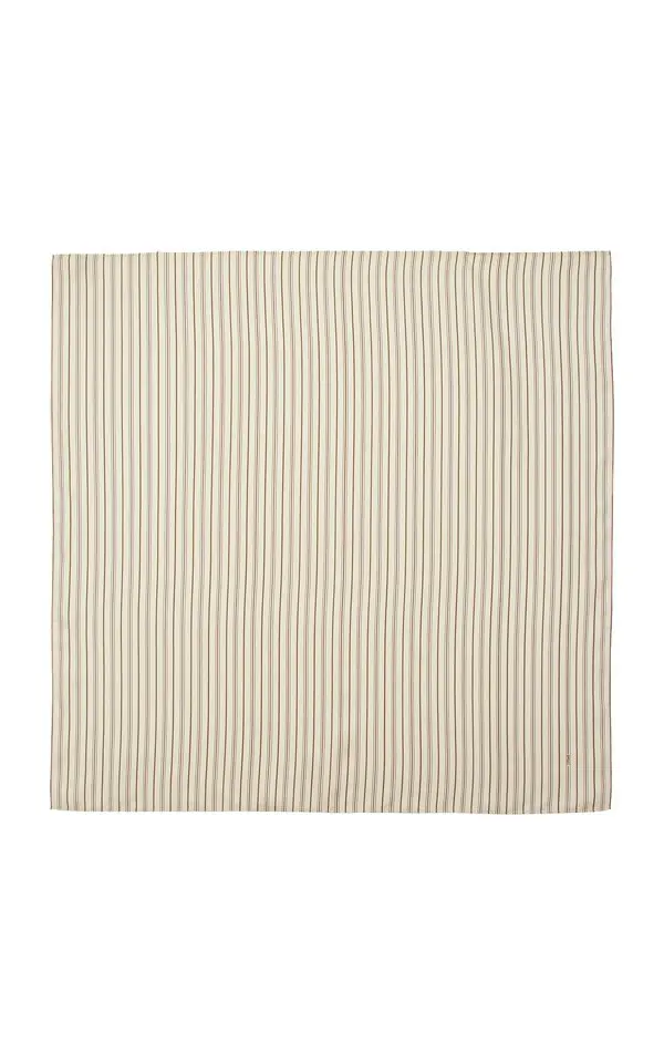 TOTEME Striped Silk Scarf - Neutral