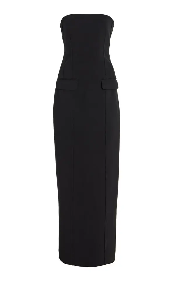 TOTEME Strapless Pocket Maxi Dress - Black