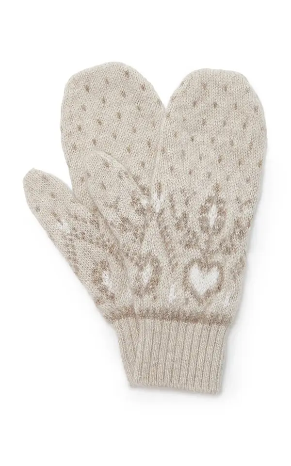 Khaite Christel Cashmere Mittens - Ivory