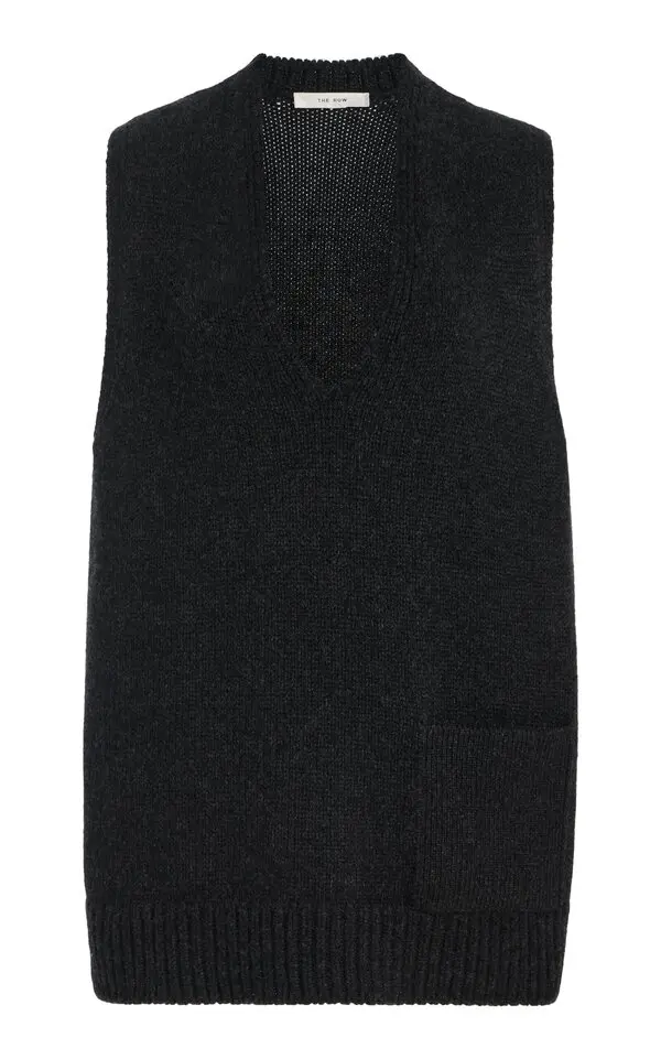 THE ROW Marte Cashmere Vest - Grey