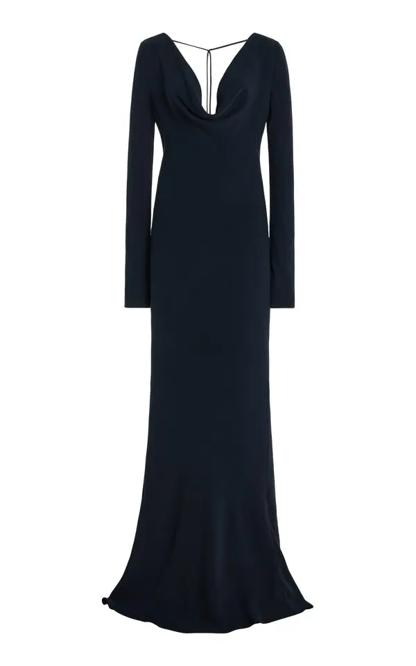 THE ROW Altan Draped Gown - Navy