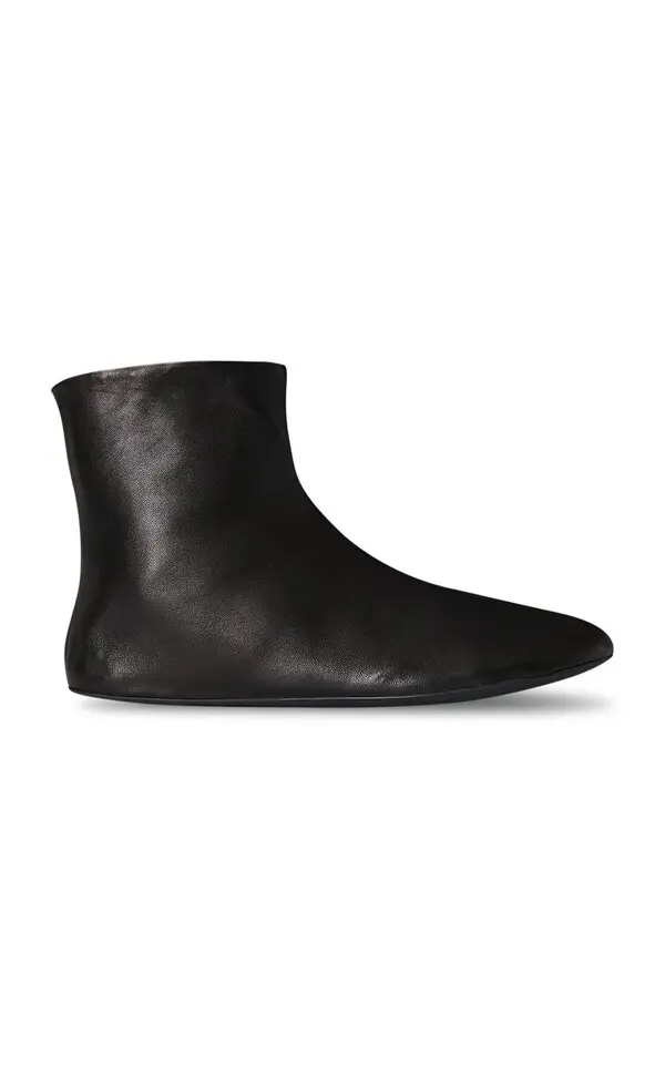 THE ROW Stella Shearling Booties - Black
