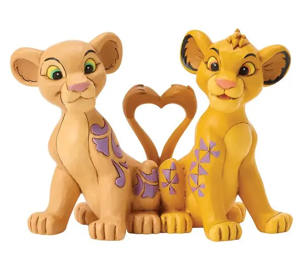JIM SHORE Disney Traditions Simba & Nala Heart Tails Figurine - One-color