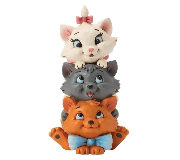 JIM SHORE Disney Traditions Aristocats Stacked Mini Figurine - One-color