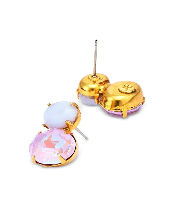 JENNIFER BEHR Yvette Gemstone & Crystal Drop Earrings - Agate