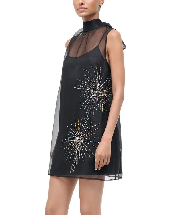 Staud Albee Embellished Mini Dress - Firework