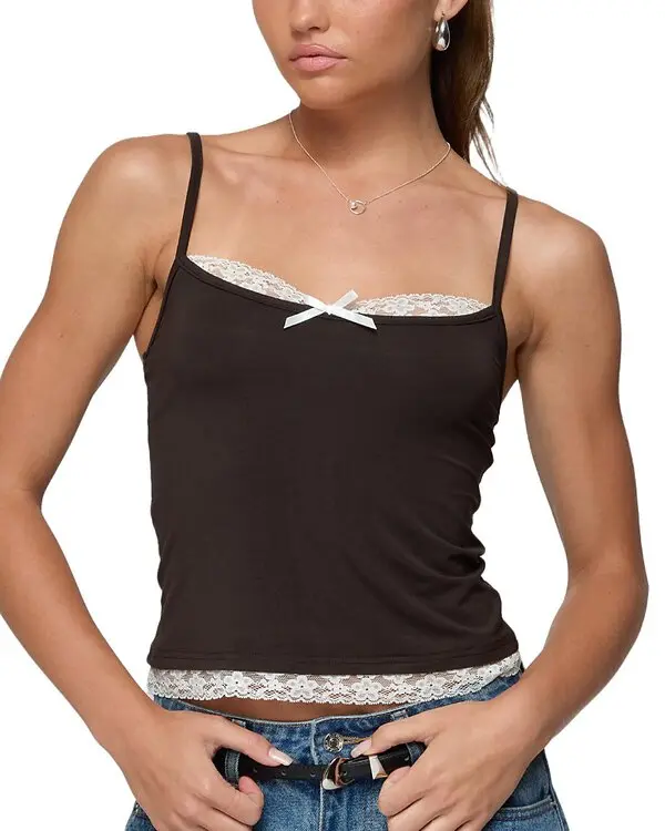 EDIKTED Adriel Lacey Tank Top