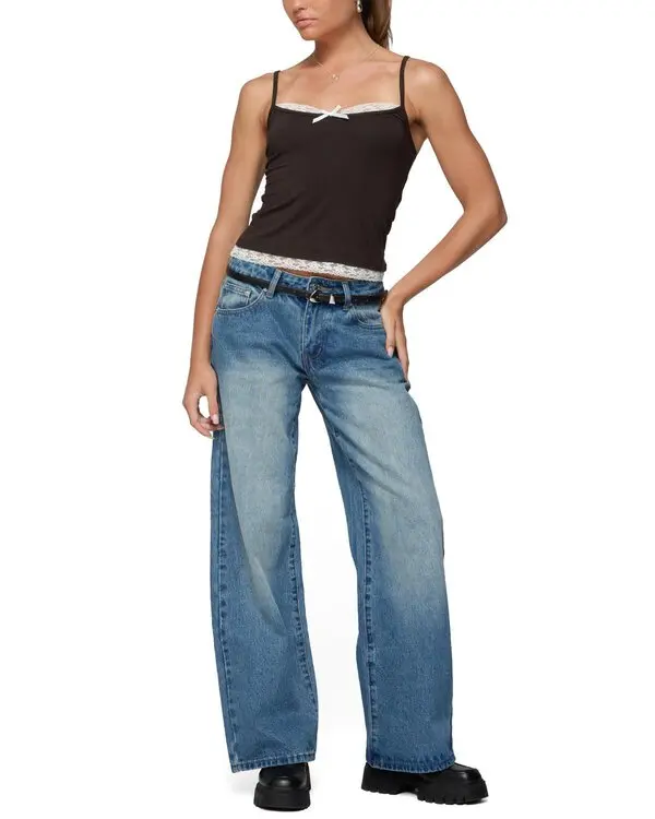 EDIKTED Adriel Lacey Tank Top
