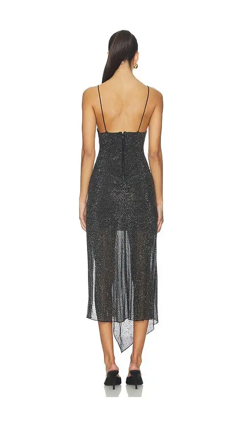 Alice + Olivia Harmony Embellished Midi Dress With Slit