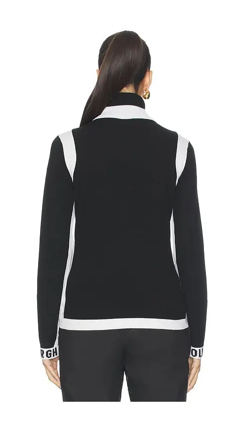 Goldbergh Noemi Long Sleeve Knit Sweater With Colorblock Detail