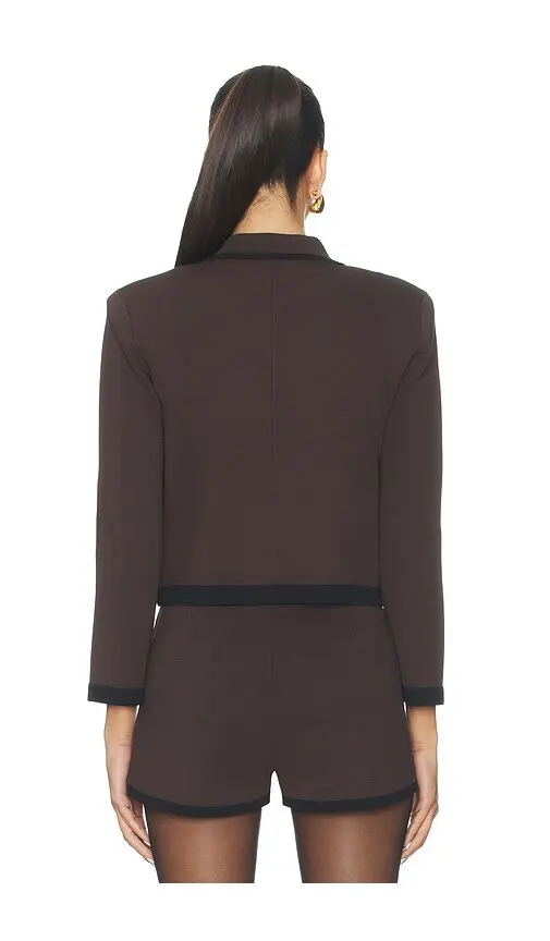 L'Agence Janu Cont Trim Knit Jacket