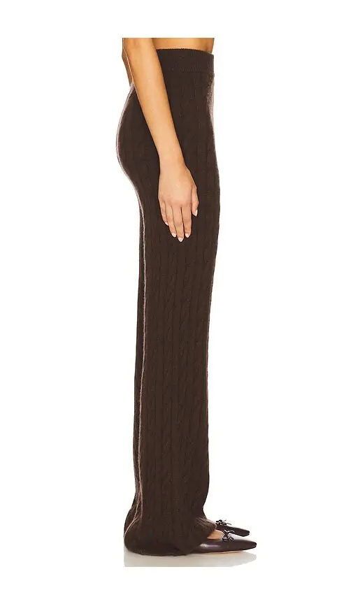 Soft Goat Cable Knit Cashmere Pants