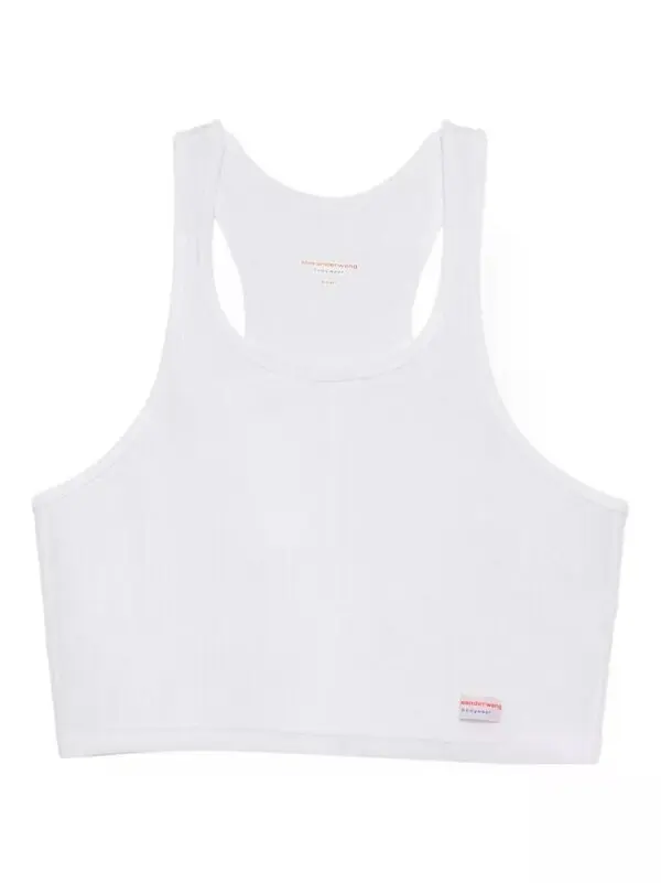 Alexander Wang Cropped Racerback Tank - White