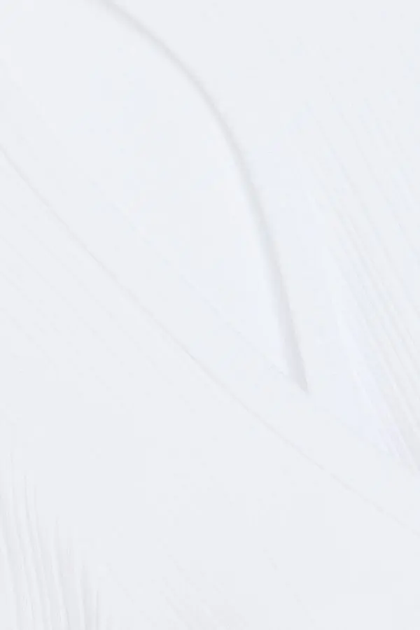 GANNI Wrap-effect Layered Ribbed Top