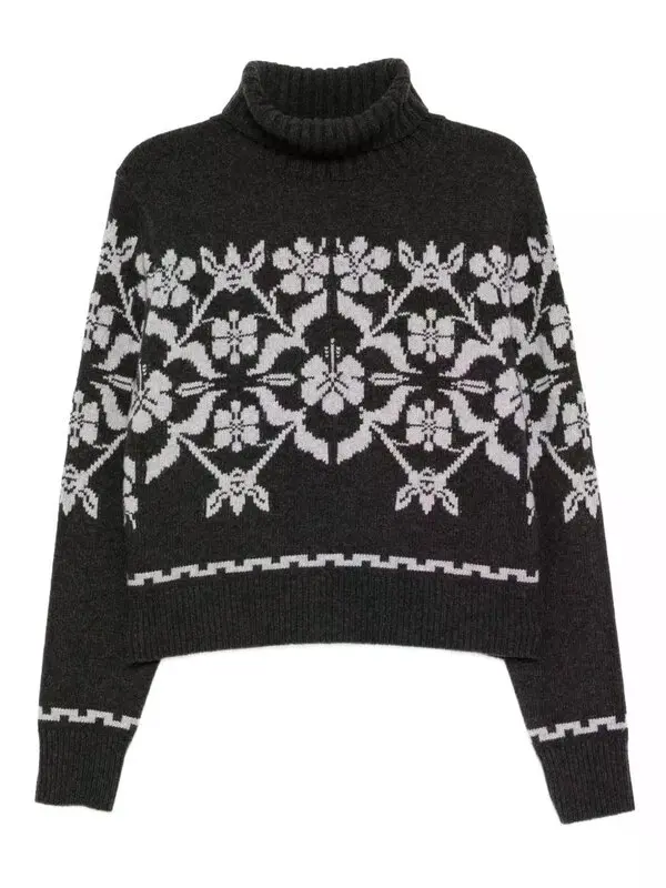 HIGH SPORT Zoe Fairisle Sweater - Grey