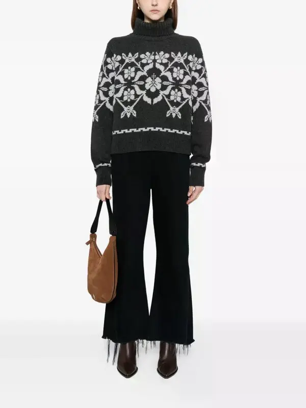 HIGH SPORT Zoe Fairisle Sweater - Grey