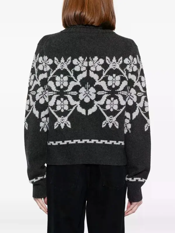 HIGH SPORT Zoe Fairisle Sweater - Grey