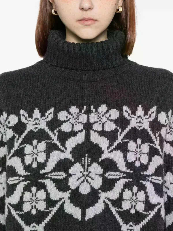 HIGH SPORT Zoe Fairisle Sweater - Grey