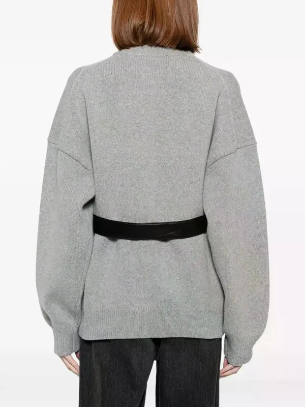 Alexander Wang Leather-belt Cardigan