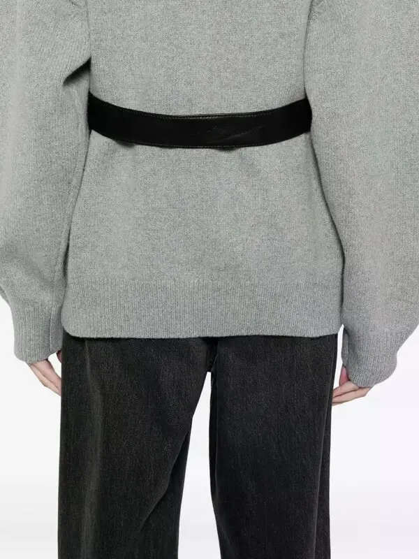 Alexander Wang Leather-belt Cardigan