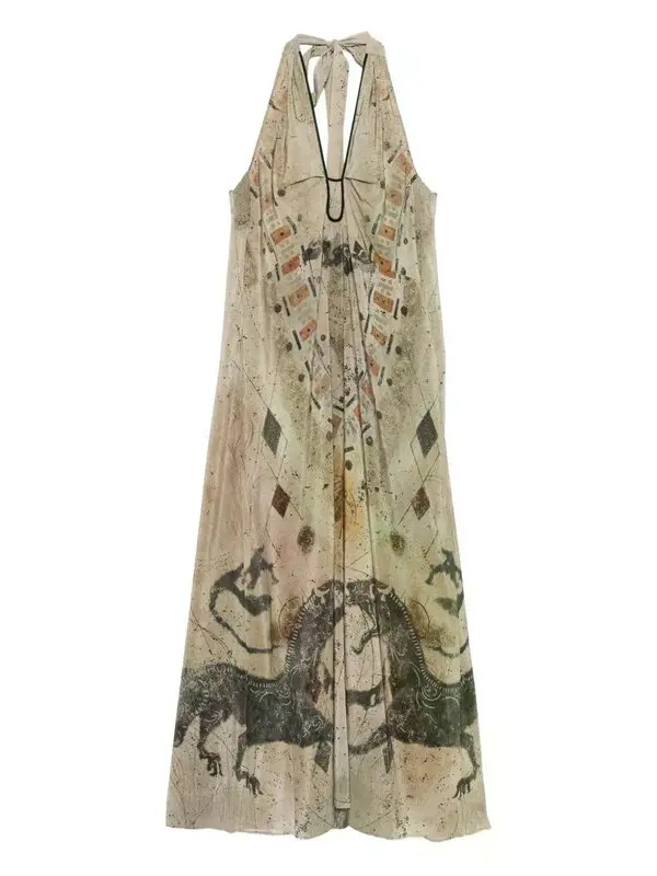 YANGKEHAN Abstract-print Maxi Dress
