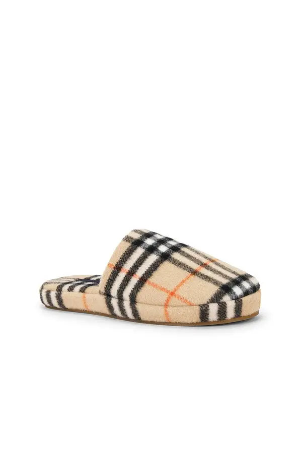 Burberry Flat Mule - Sand Ip Check