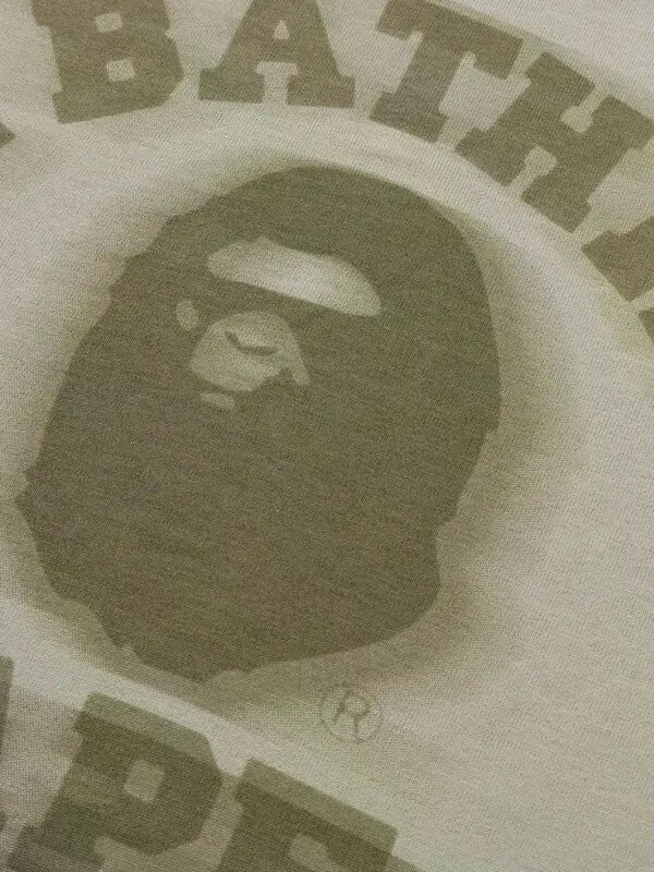 A BATHING APE Logo Graphic Long Sleeve T-shirt - Neutrals