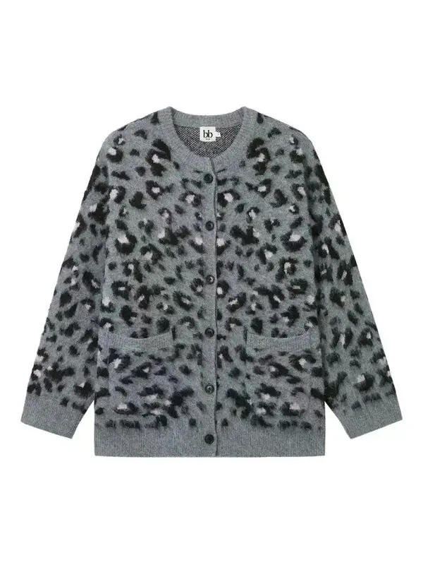 B+AB Animal Print Button Front Cardigan