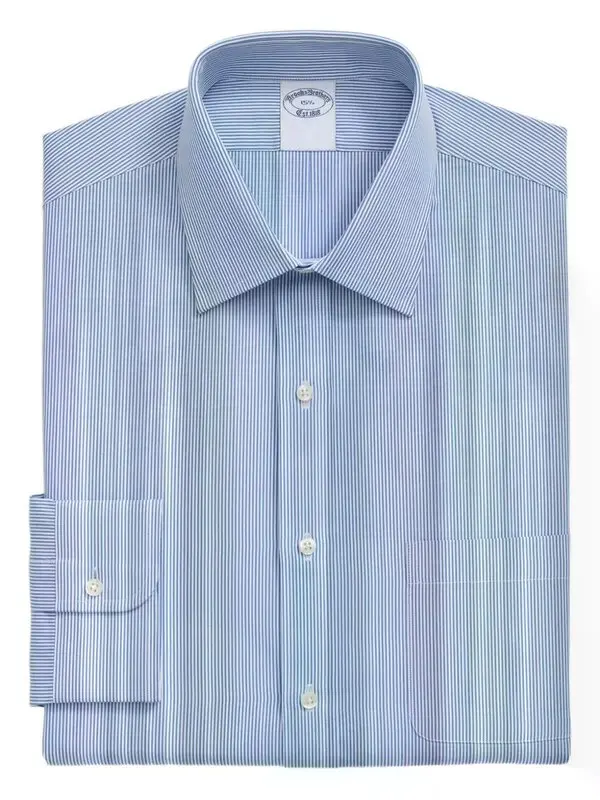 Brooks Brothers Striped Ainsley-collar Shirt