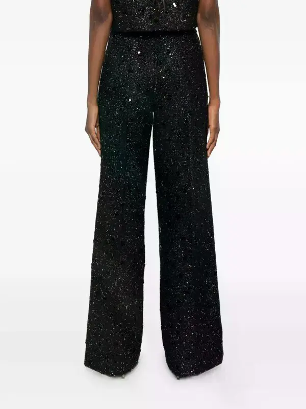 Sandro Embellished Wide-leg Trousers