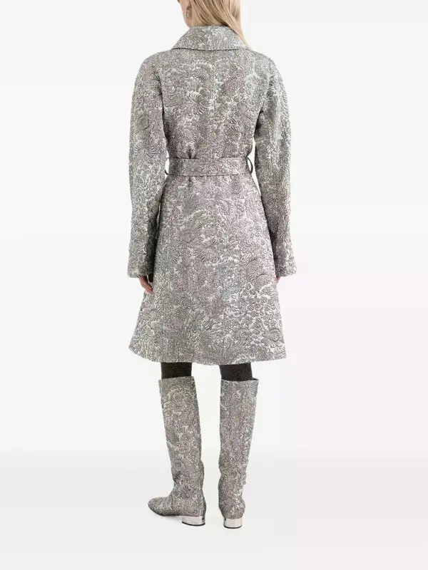 Dolce & Gabbana Floral-jacquard Trench Coat