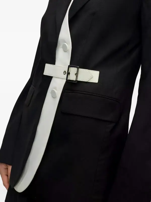 Karl Lagerfeld Belted Blazer With Contrast Lapel