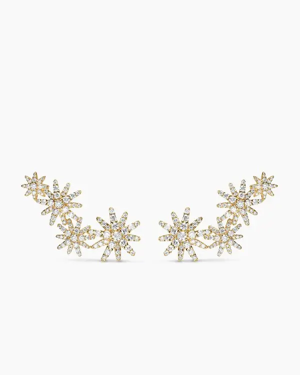 David Yurman Starburst Pavé Climber Earrings - Diamond