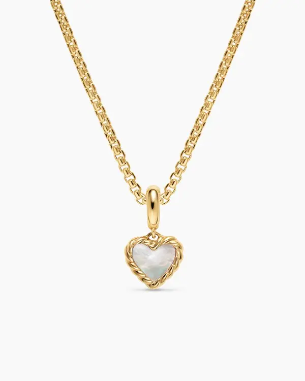 David Yurman Petite Dy Elements Heart Pendant - Mother Of Pearl