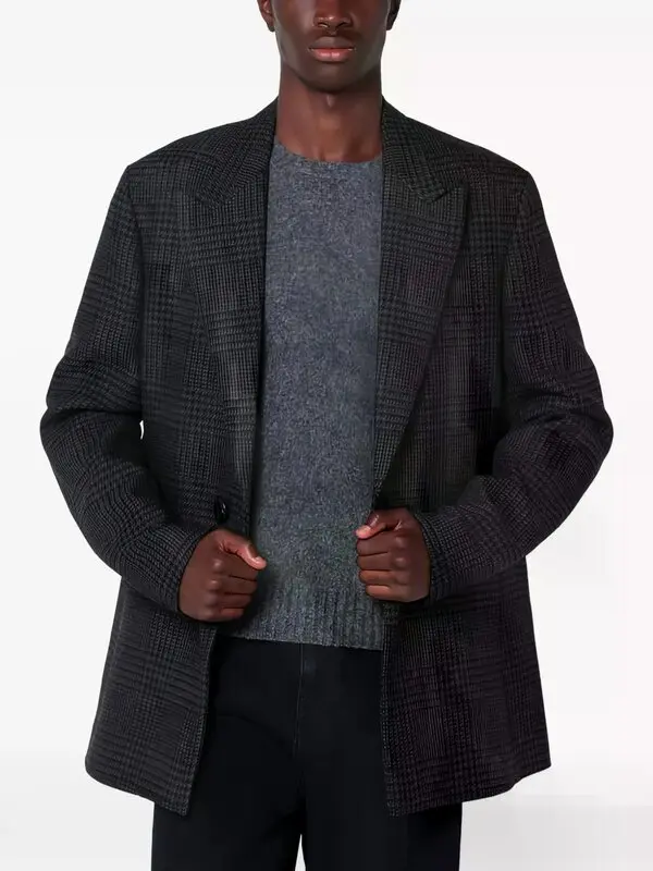 NAMACHEKO Single-breasted Check Jacket