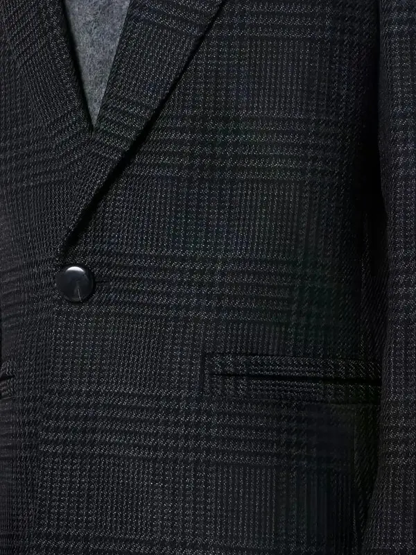 NAMACHEKO Single-breasted Check Jacket