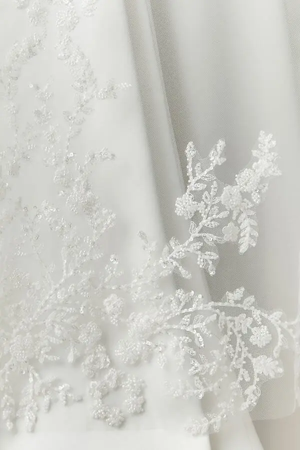 Watters Helenium Beaded Cathedral Veil