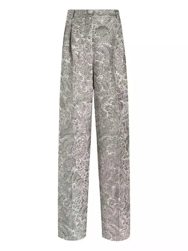Dolce & Gabbana Floral-jacquard Lamé Trousers
