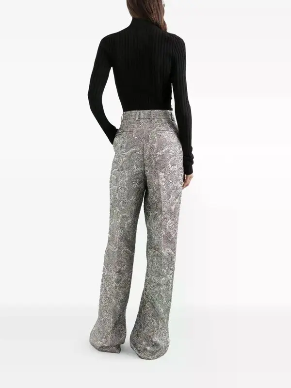 Dolce & Gabbana Floral-jacquard Lamé Trousers