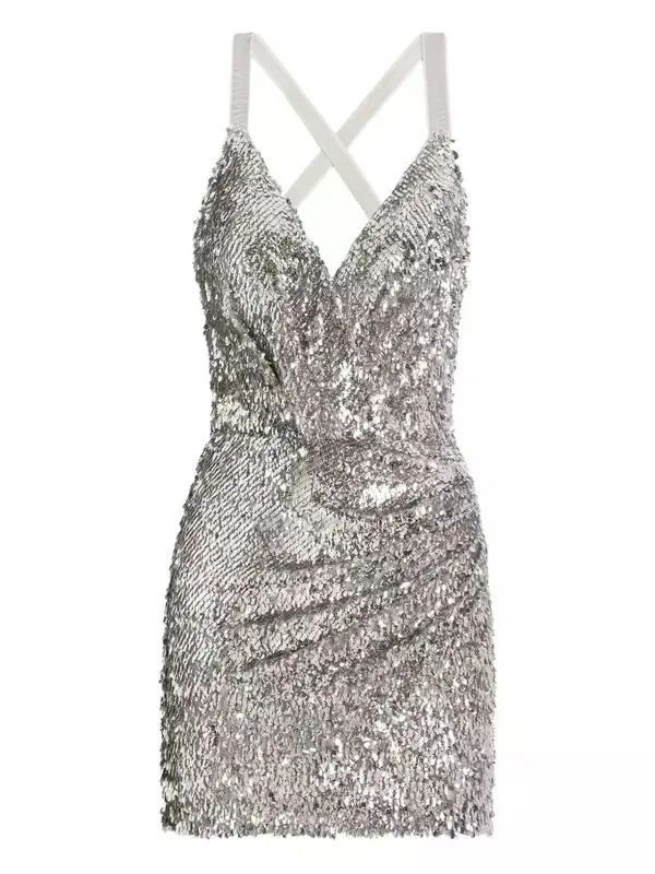 Dolce & Gabbana Sequin Crossover Dress