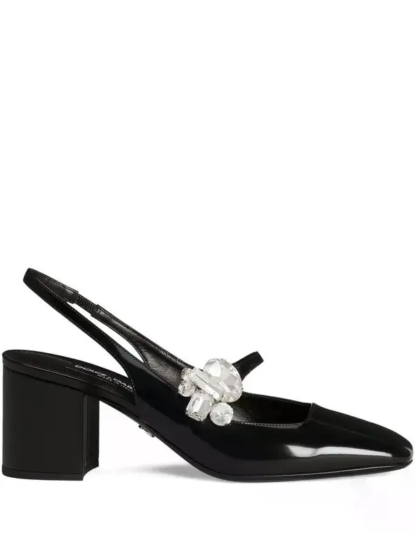 Dolce & Gabbana Crystal-embellished Slingback Pumps