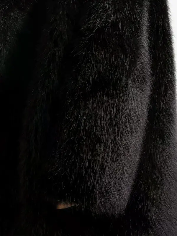 Dolce & Gabbana Fur-effect Coat - Black