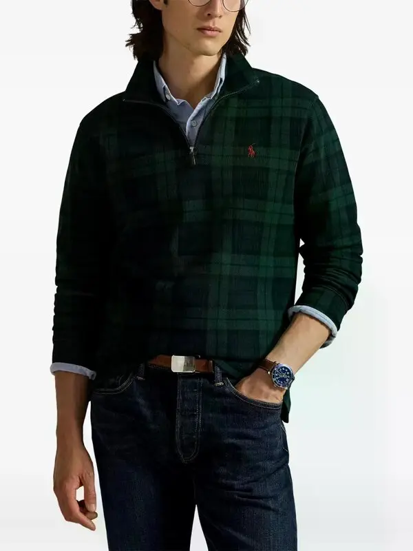 Polo Ralph Lauren Plaid Half-zip Sweater