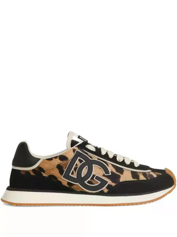 Dolce & Gabbana Leopard-print Sneakers - Black